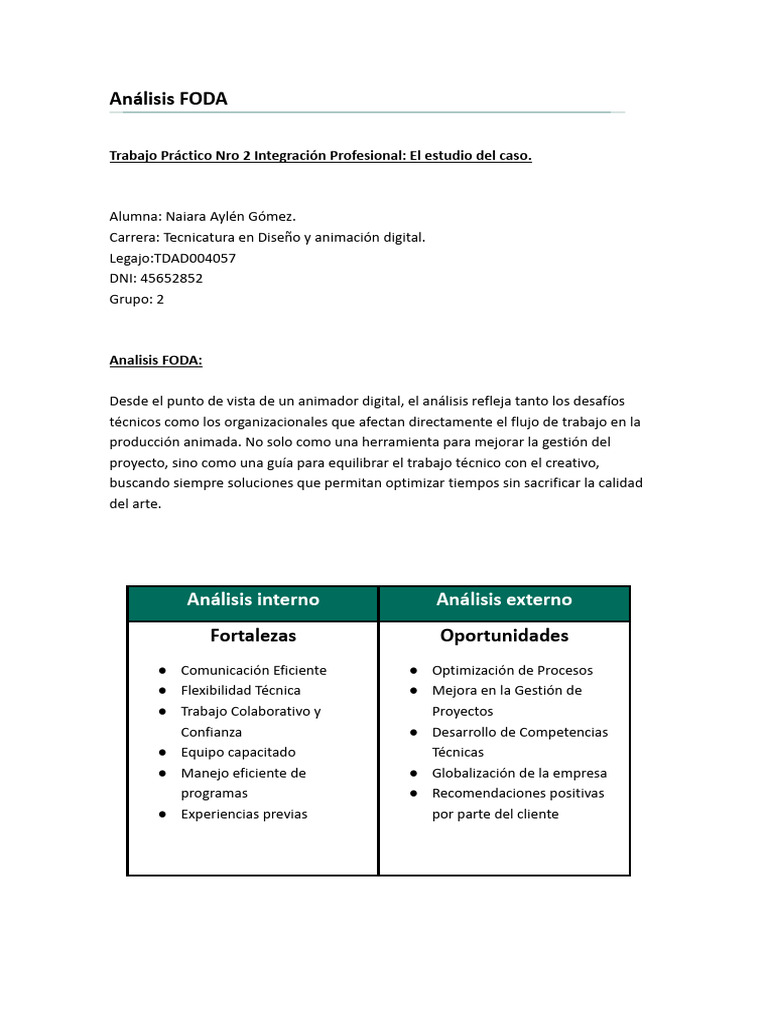 Trabajo Práctico Nro 2 Integración Profesional - El Estudio Del Caso.-1 ...