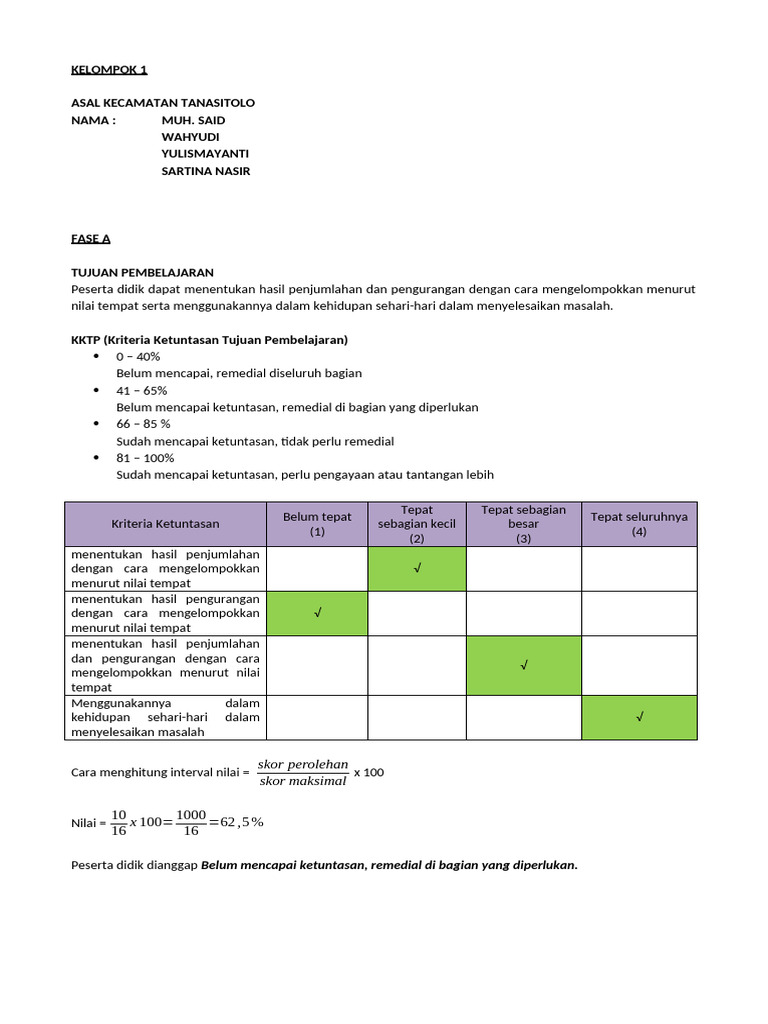 Tugas Contoh Membuat Atp Dan Kktp (1) | PDF