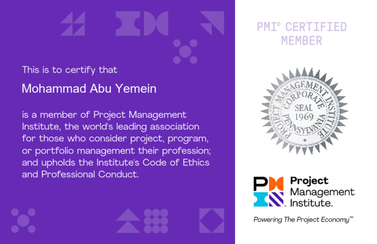 PMI Member Certificate | PDF