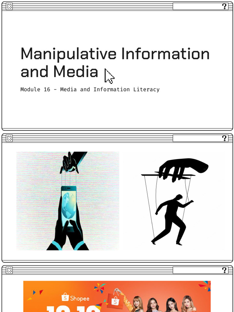 MANIPULATIVE INFORMATION AND MEDIA | PDF | Interactive Media | Role ...