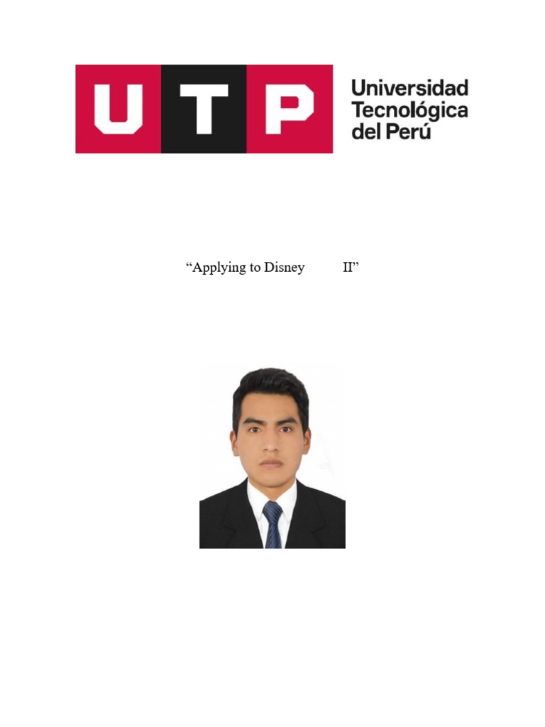 Applying To Disney - Part II | PDF