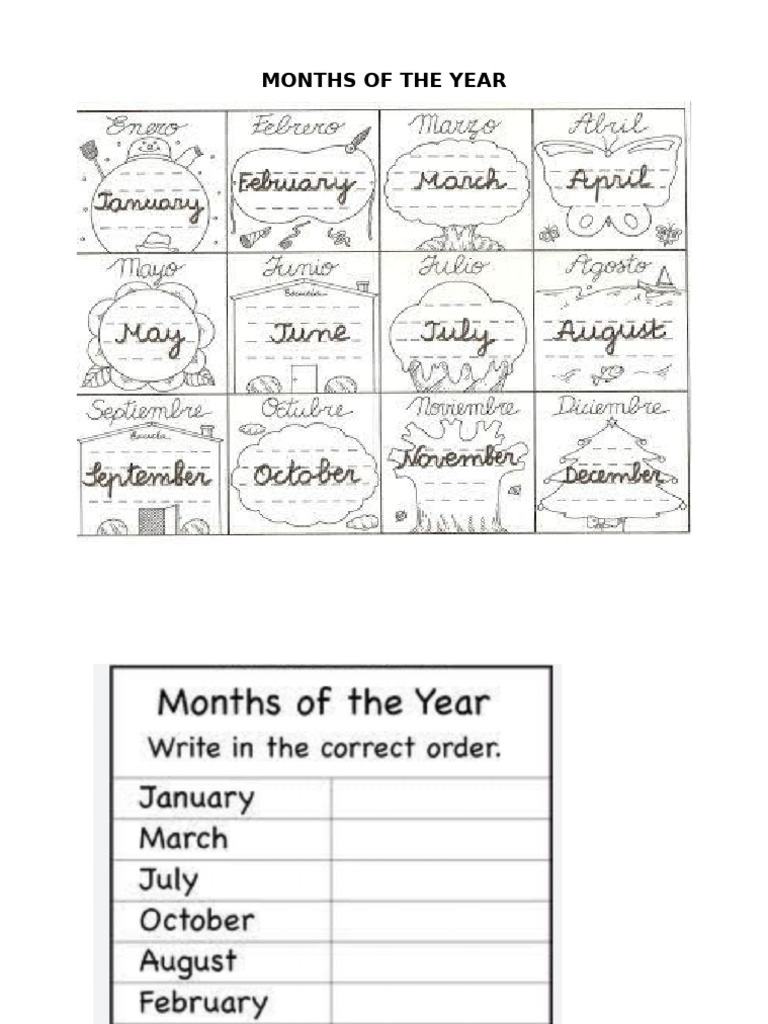 Months of The Year | PDF