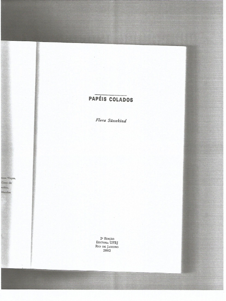 Flora Süssekind. Papéis Colados | PDF