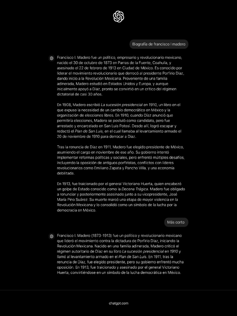 Biografía de Madero | PDF