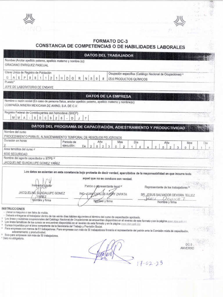Constancias DC-3 | PDF