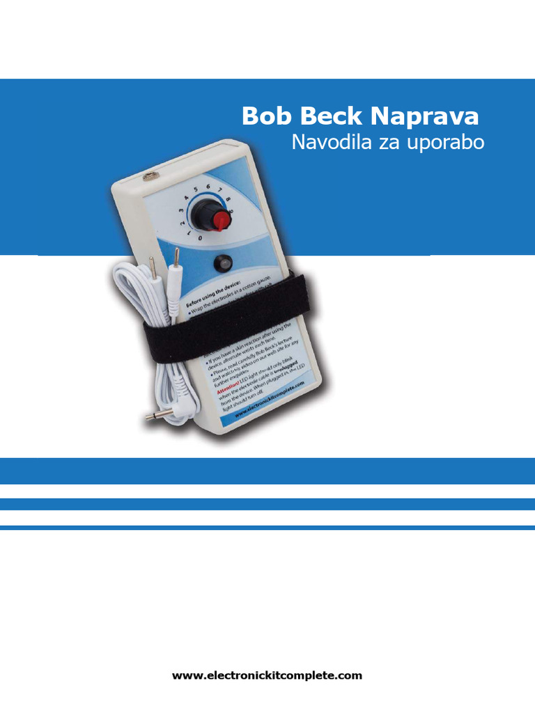 Bob Beck Naprava - Navodila Za Uporabo | PDF
