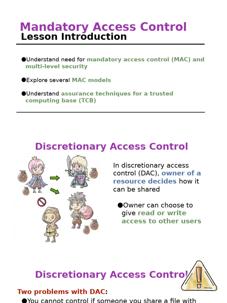 Mandatory Access Control | PDF | Security Clearance | Security Technology