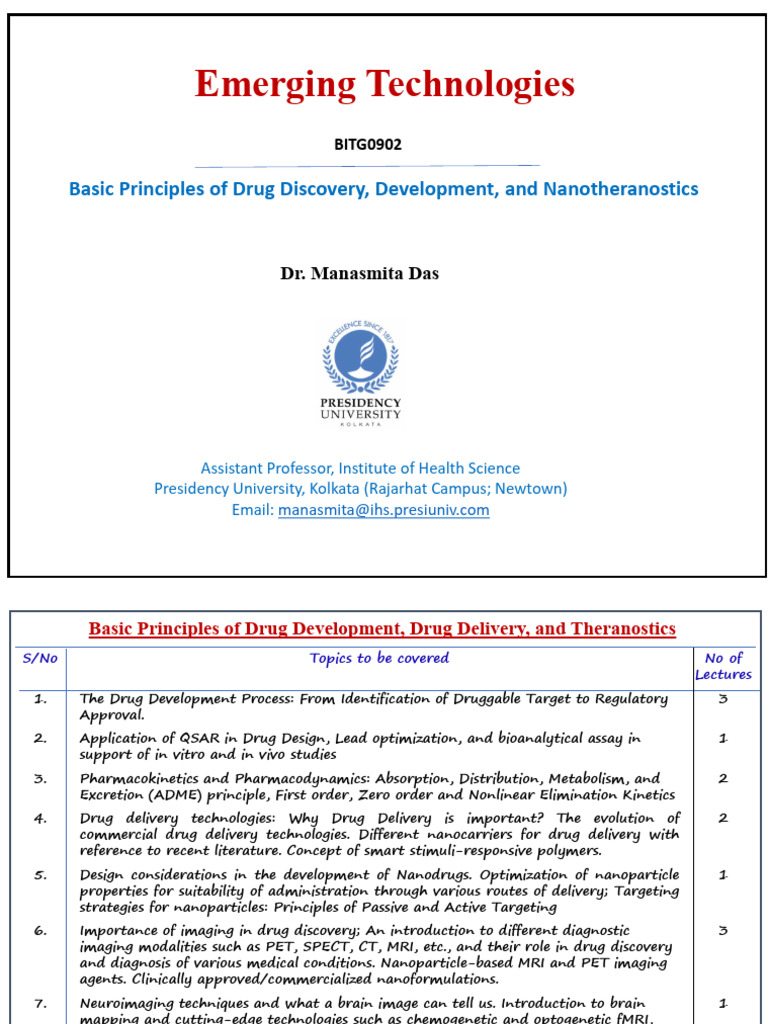 Drug Discovery, Delivery, and Theranostics - Lecture 10-14 | PDF ...