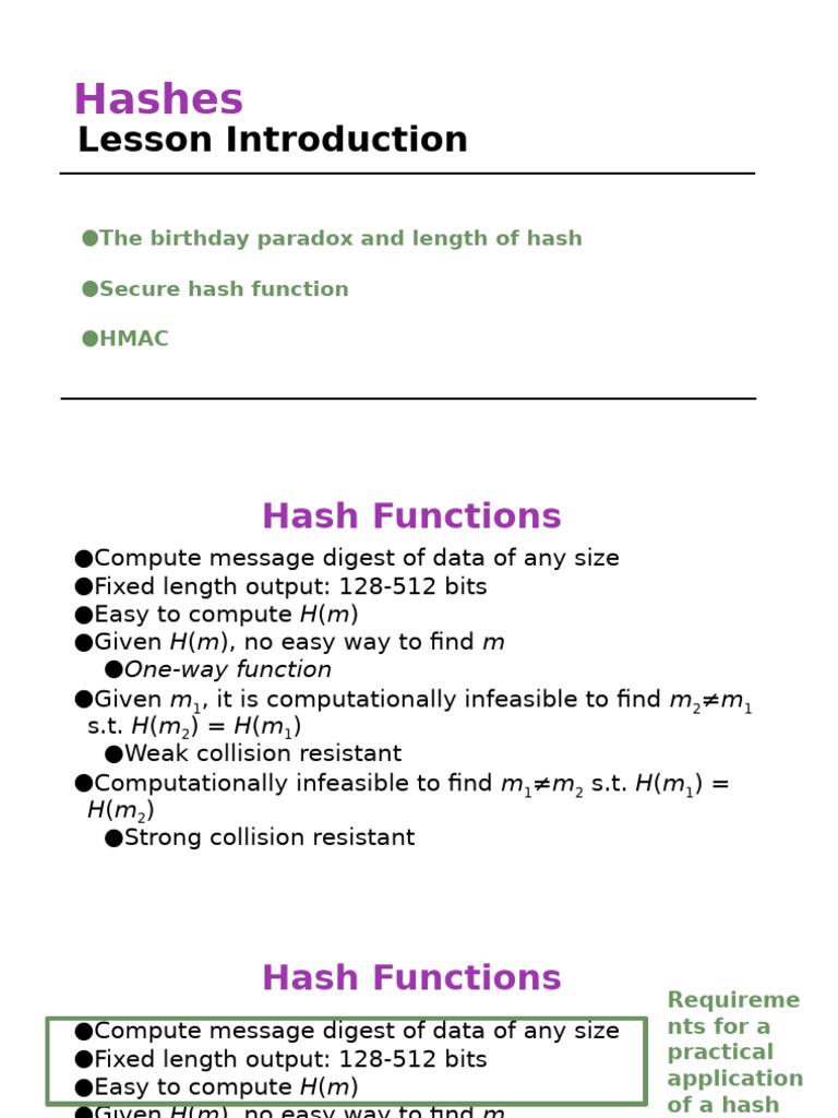 Hashes | PDF | Error Detection And Correction | Cyberwarfare