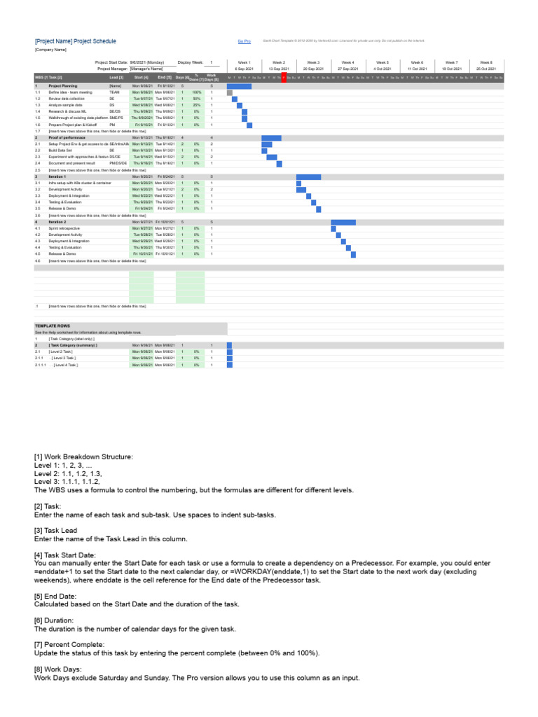 Gantt Chart Template - GanttChart | PDF | Computing