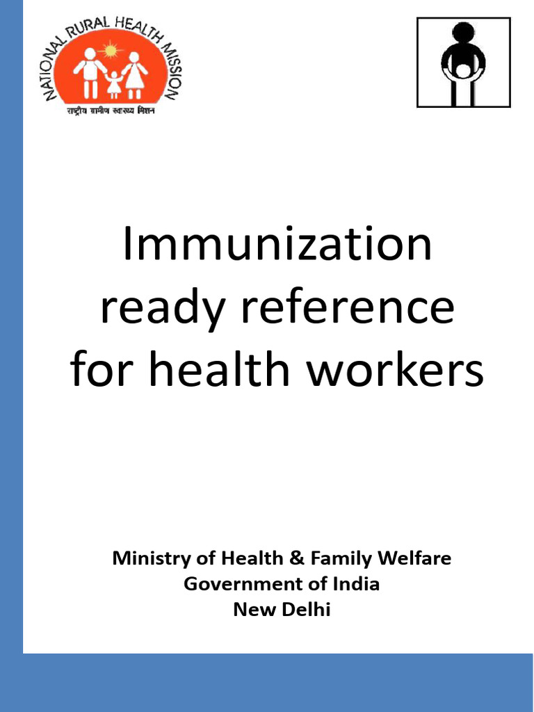Immunization Ready Reference For Health Workers - 0 | PDF | Syringe ...