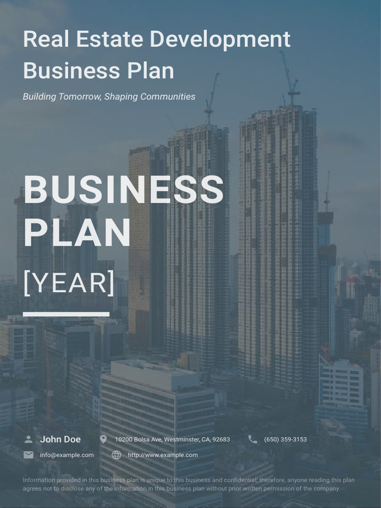 Real Estate Development Business Plan | PDF | Marketing | Marketing ...