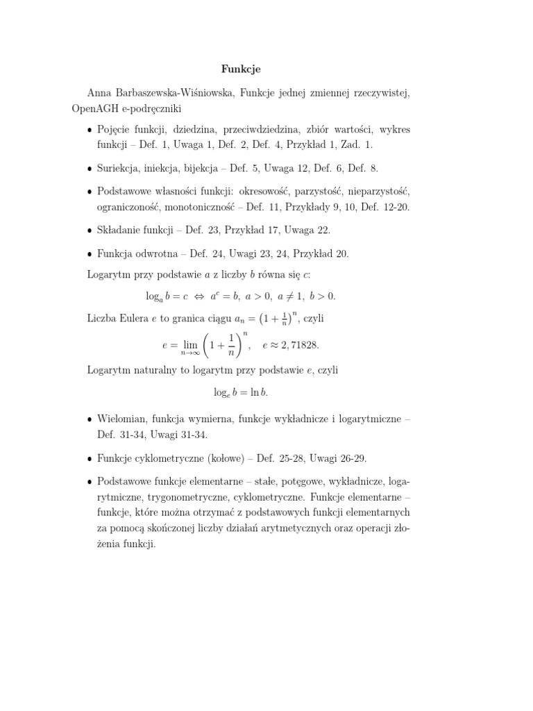 Funkcje | PDF