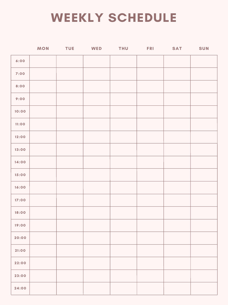 Weekly Schedule | PDF