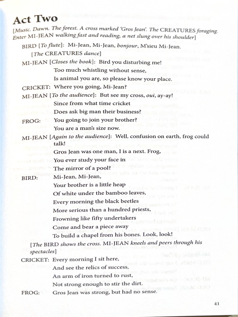 ACT TWO - Ti-Jean and His Brothers | PDF