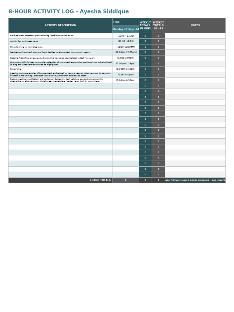 IC 24 Hour Activity Log 8899 | PDF | World Wide Web | Internet & Web