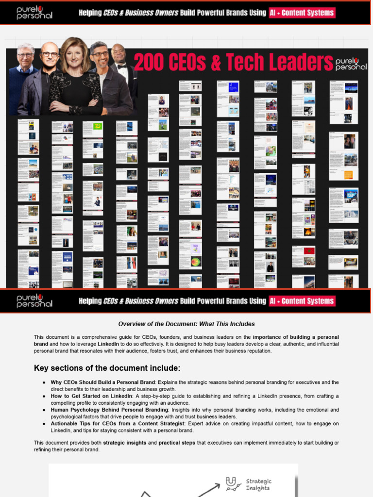 200 CEOs & Tech Leaders - Strategy Breakdown | PDF | Brand | Leadership