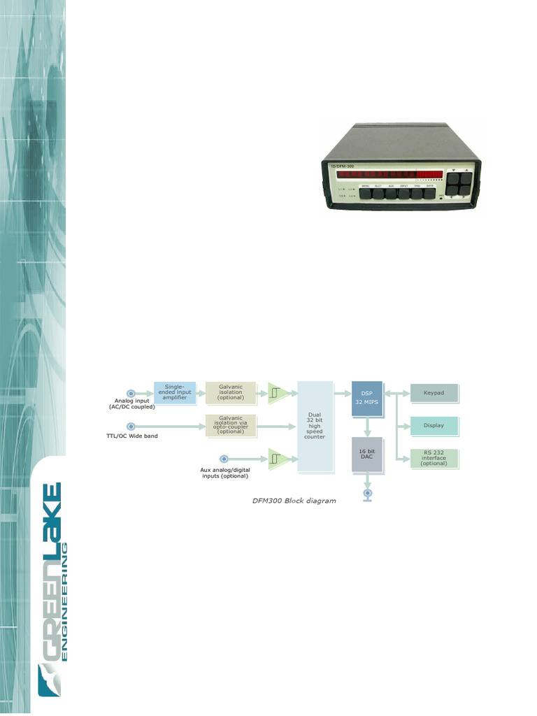 DFM 300 Data Sheet GLE Ver22Re130102 | PDF | Frequency | Digital To Analog Converter