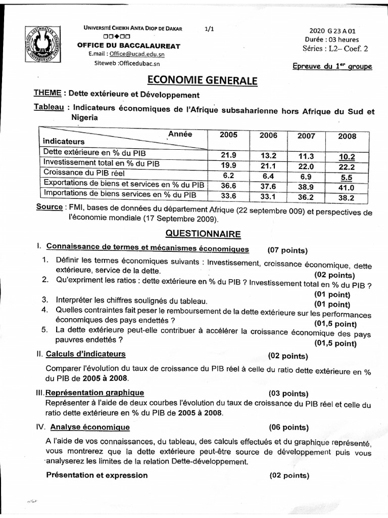 Bac L2 2020 1gp | PDF