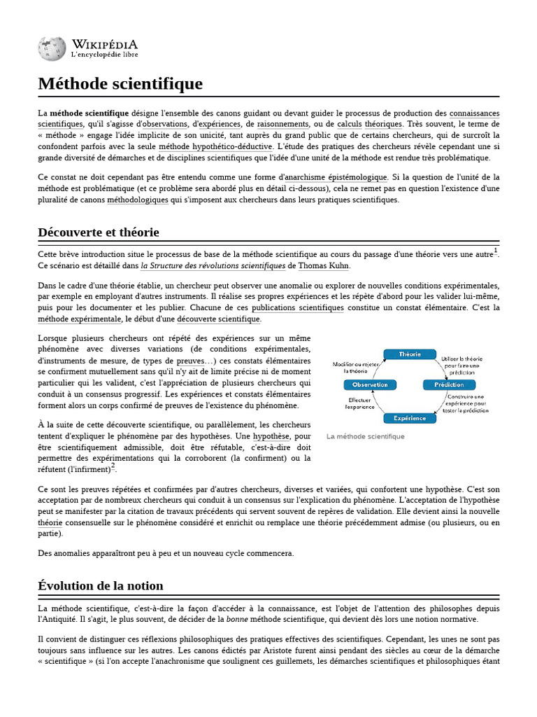 Comprendre la méthode scientifique | PDF | Méthode scientifique ...