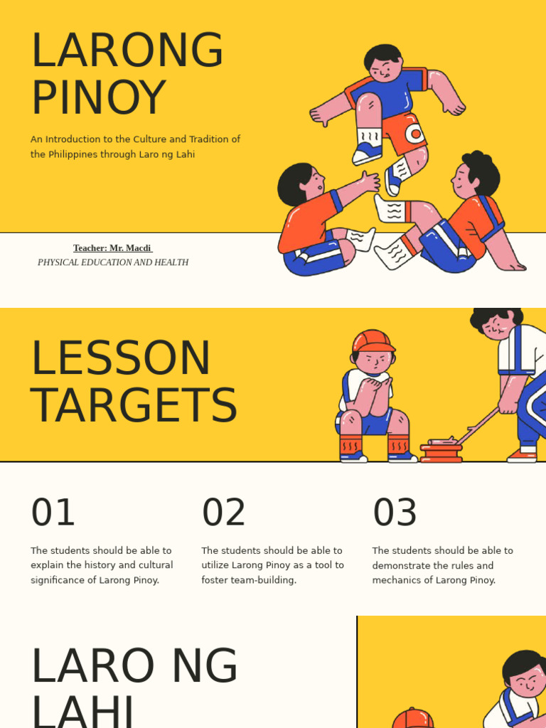 Traditional Filipino Team Building Games | PDF | Sports | Play (Activity)