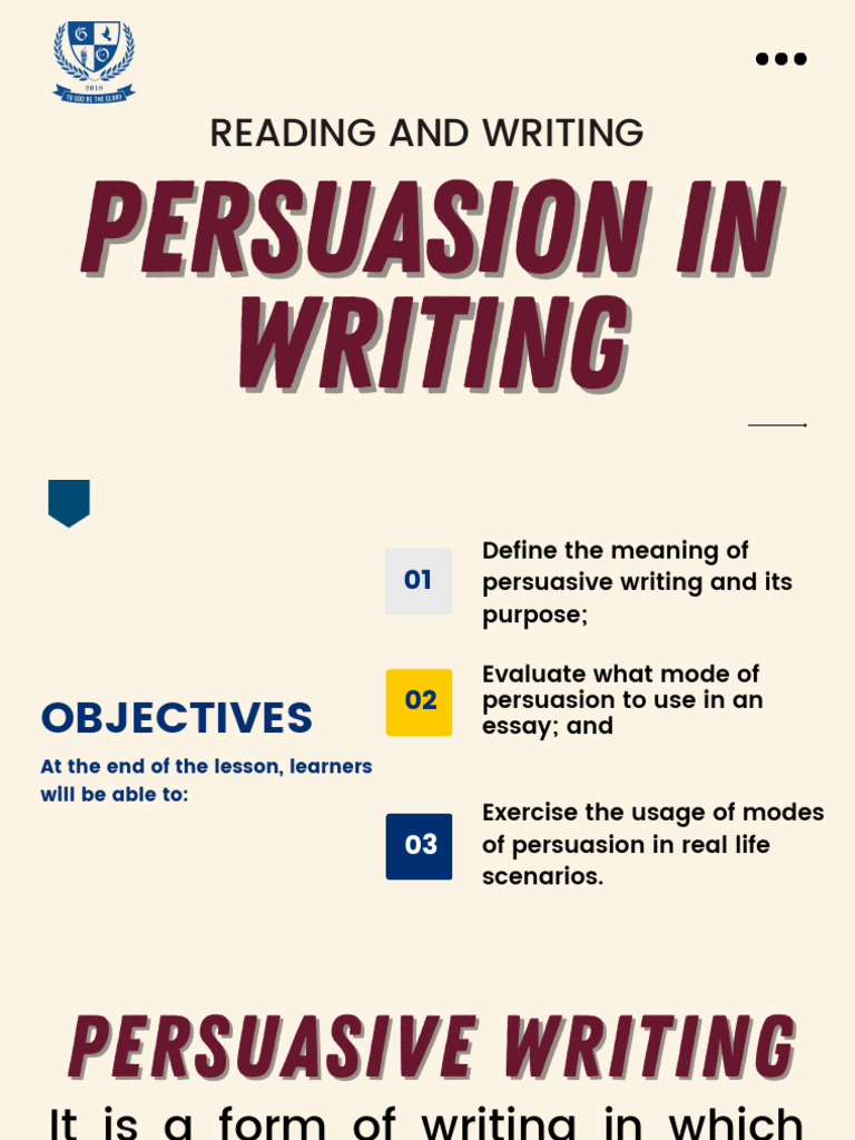 UNIT-7-Persuasion-in-Writing | PDF | Logos | Persuasion