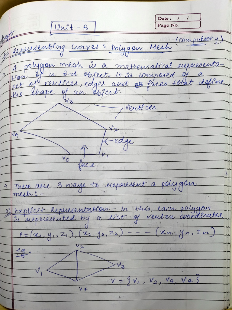 Cg Unit-3 (Till Internal) | PDF