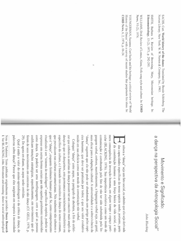Movimento e Significado - John Blacking | PDF