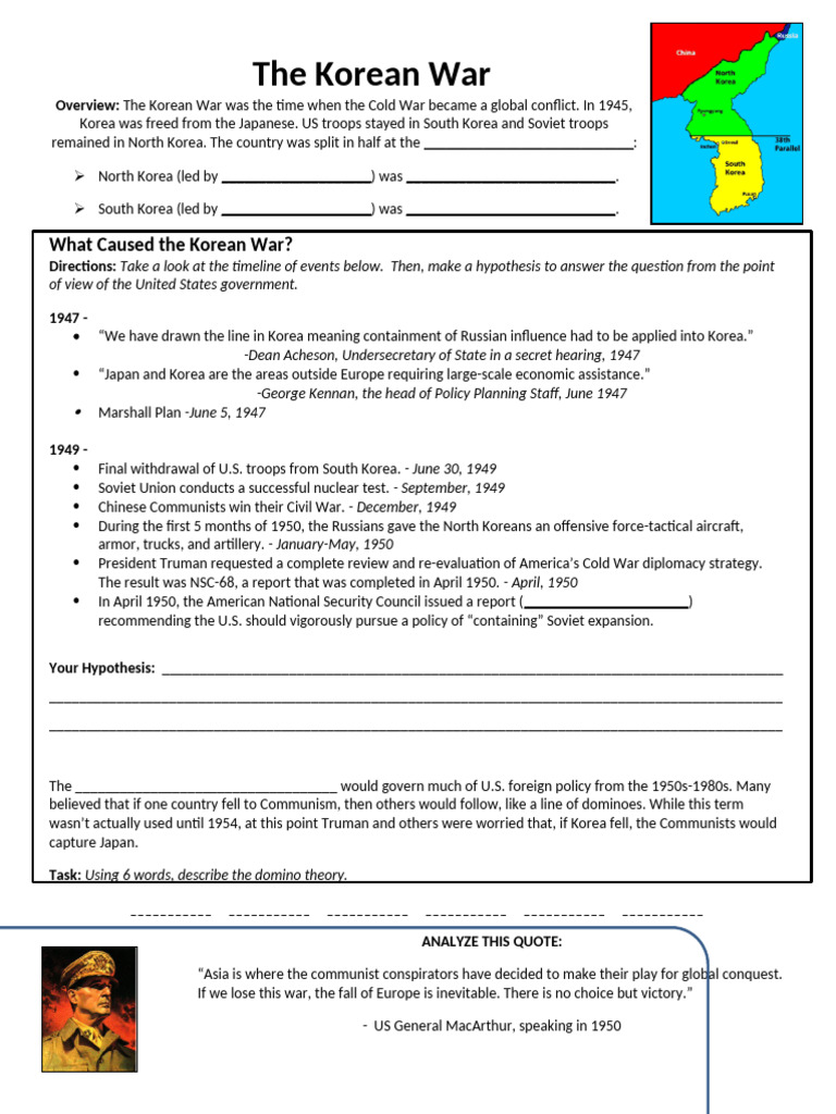 Korean War: A Cold War Conflict | PDF | Korean War | Douglas Mac Arthur