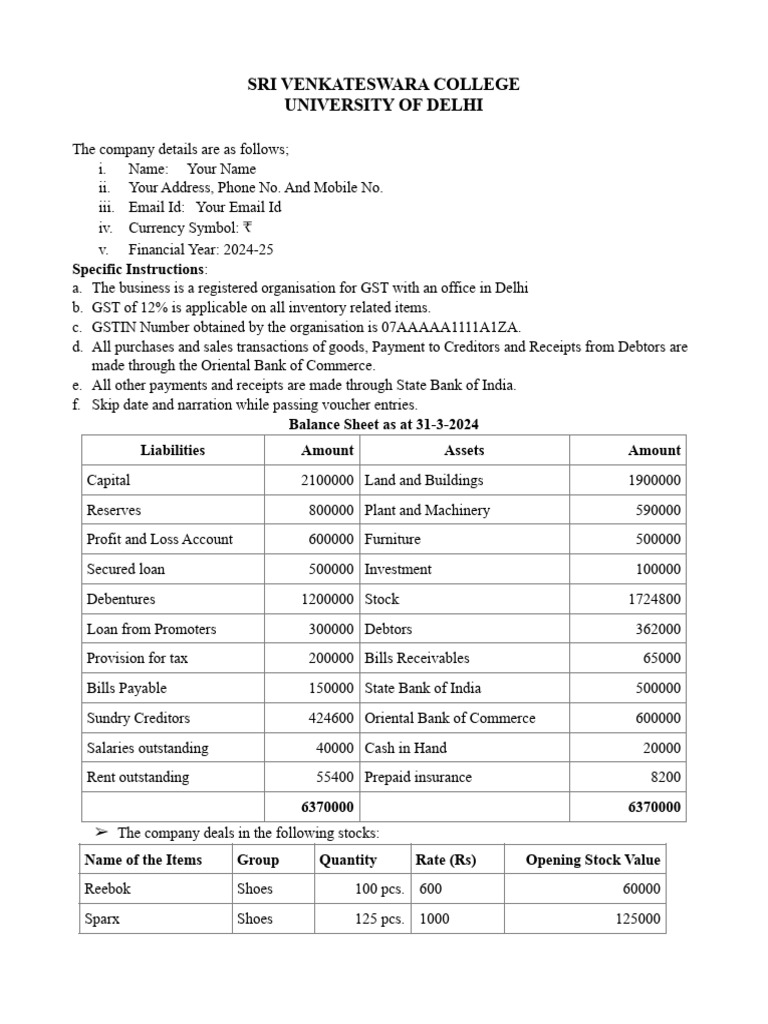 TALLY PRACTICAL QUESTION | PDF | Value Added Tax | Banks