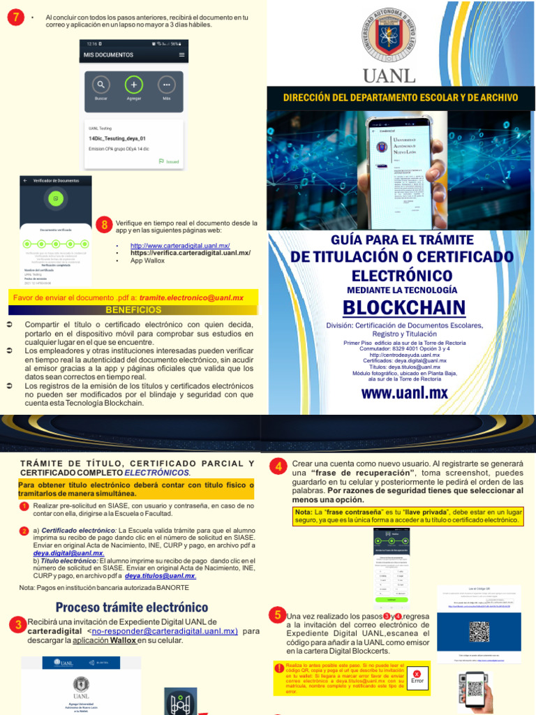 Titulo Certificado Electronico Uanl | PDF | Aplicación movil | Contraseña