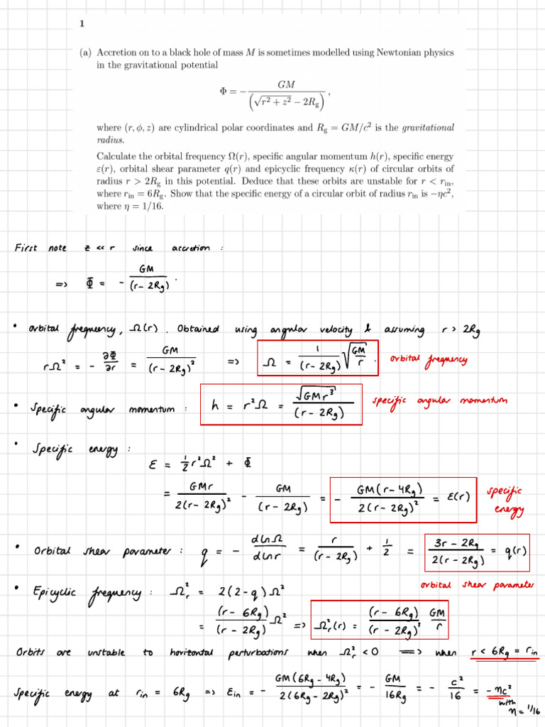 Cambridge Exam Solution | PDF | Orbit | Physics