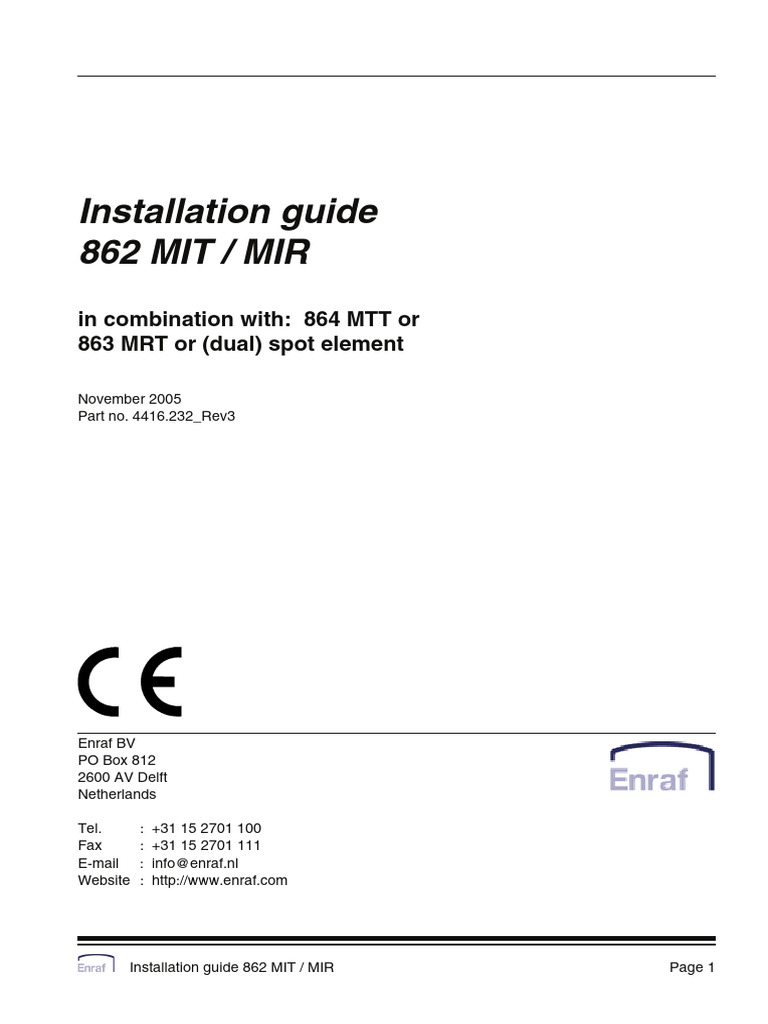 Installation Guide 862 MIT-MIR Rev03 | PDF | Electrical Wiring ...