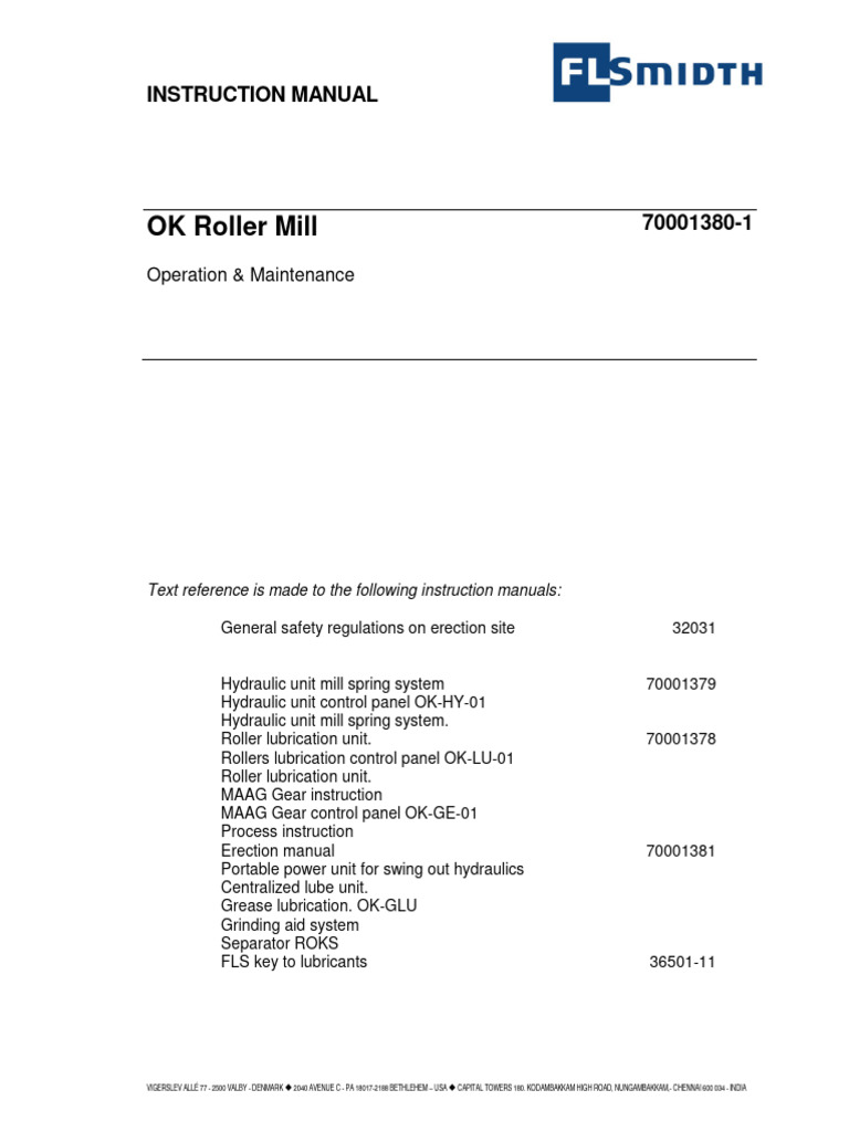 (C.mill Operations Manuals) | PDF | Mill (Grinding) | Bearing (Mechanical)