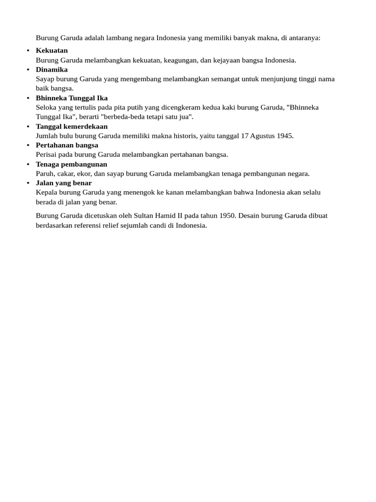 Makna Lambang Garuda Indonesia | PDF