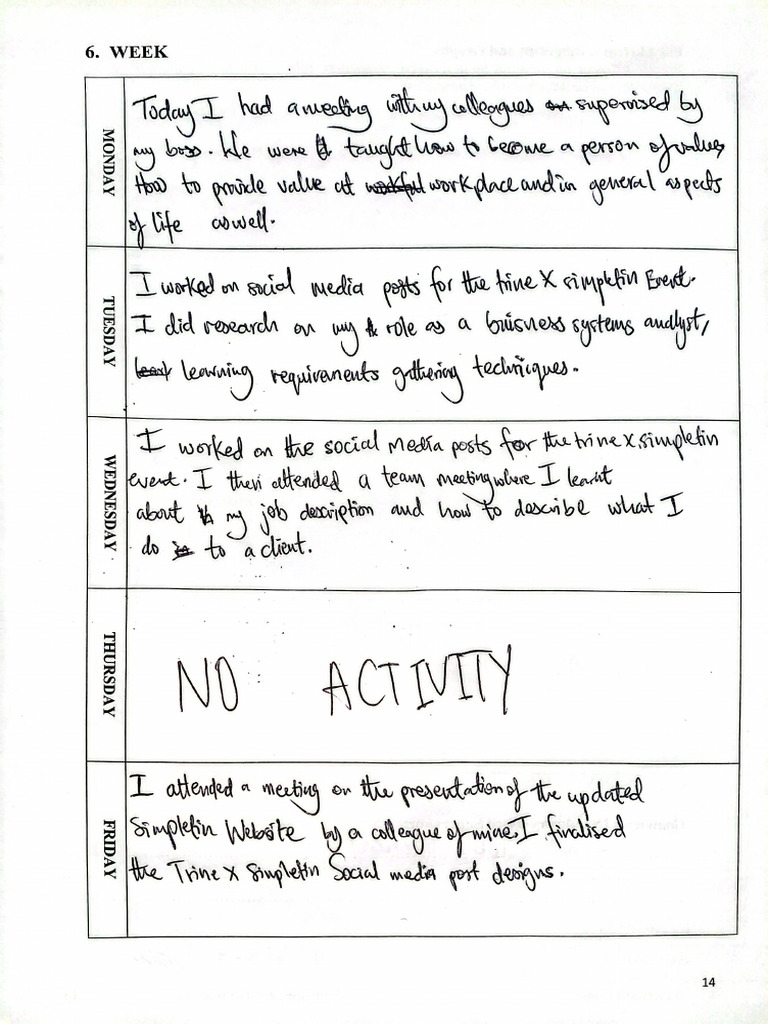 Log Book Week 6-7 | PDF