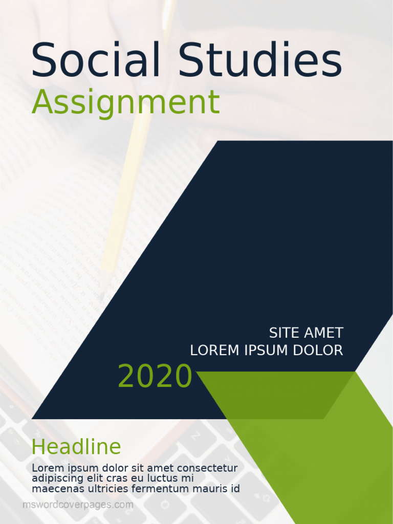 Social Studies Assignment Cover Page 3 | PDF