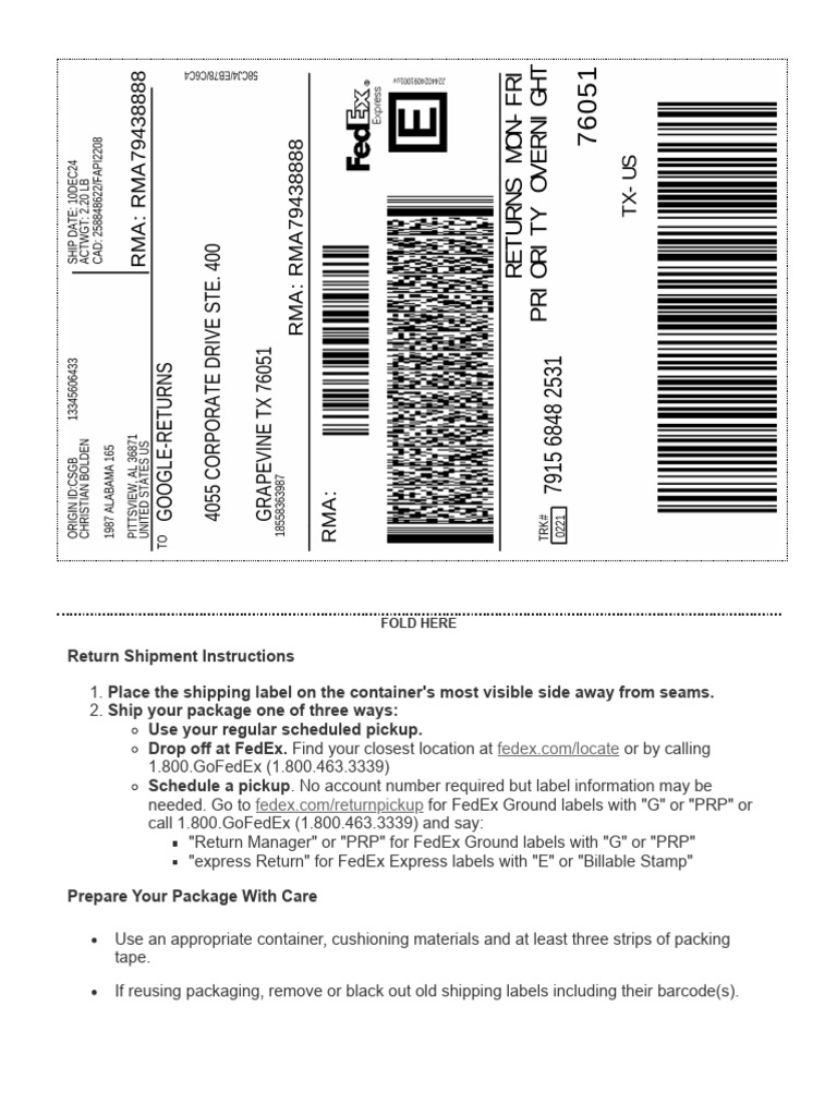 Shipping Label | PDF