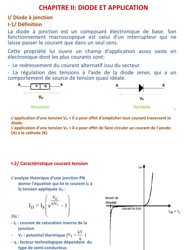 Diode Et Application | PDF | Diode | Diode électroluminescente