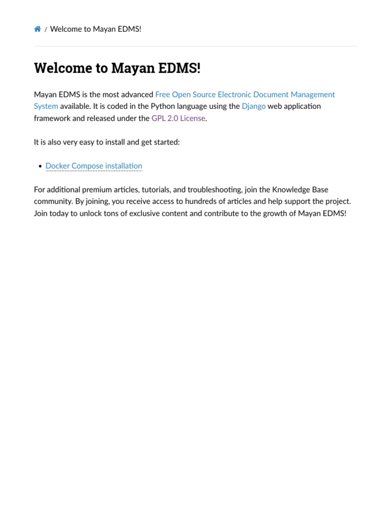 Welcome To Mayan EDMS! - Mayan EDMS 4.9a1 Documentation | PDF