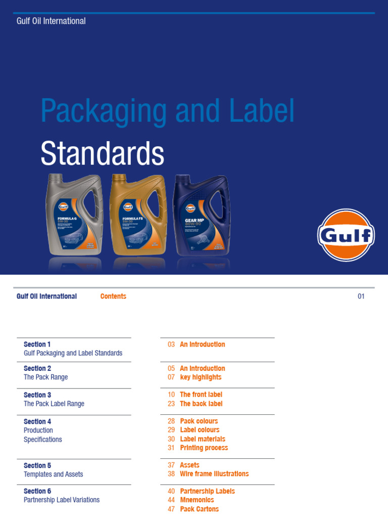 Gulf Packaging and Label Standards v2.3.1 | PDF | Brand | Graphic Design
