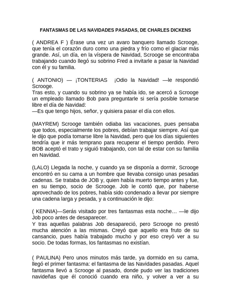 Los fantasmas de Scrooge y la Navidad | PDF | Ebenezer Scrooge