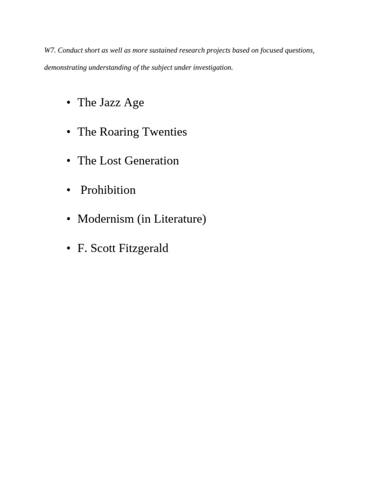 Exploring the Jazz Age and Modernism | PDF