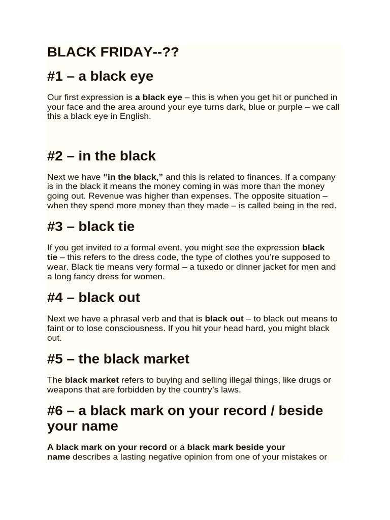 Esp - Eng - Black Words 4 Balck Friday | PDF