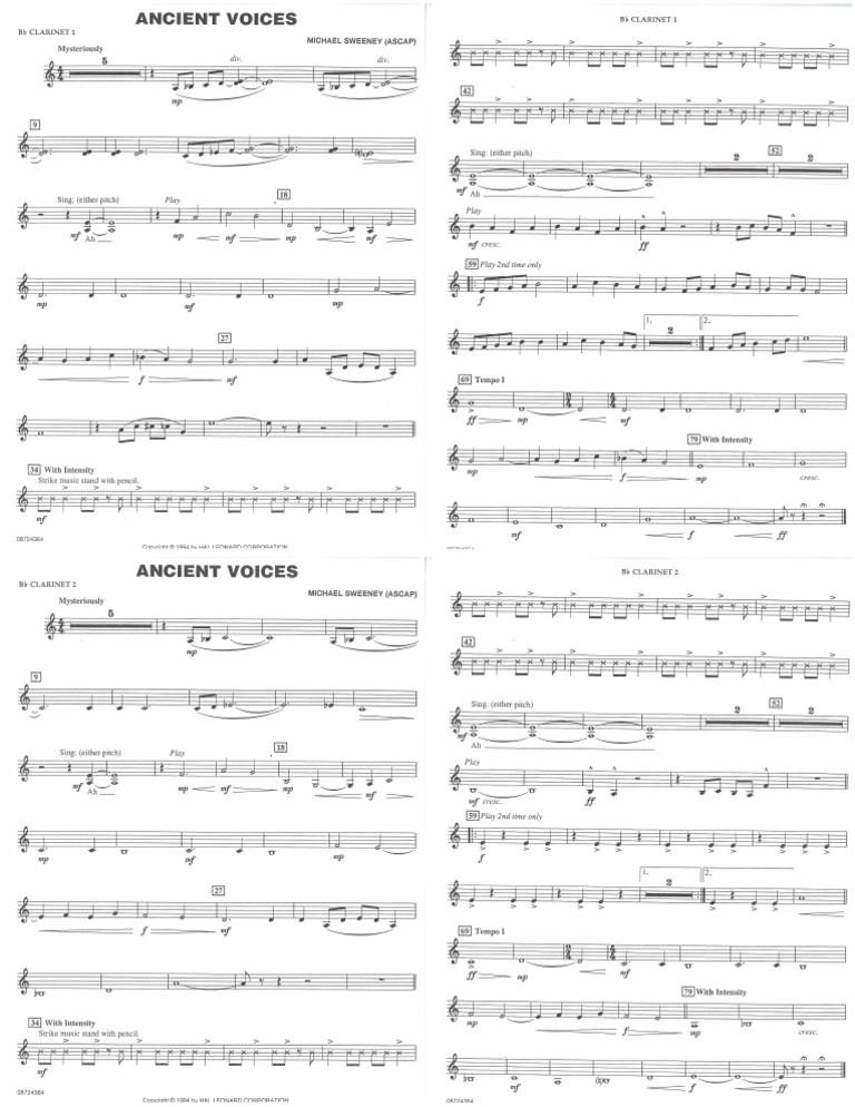 3a. CLARINET (Ancient Voices) | PDF