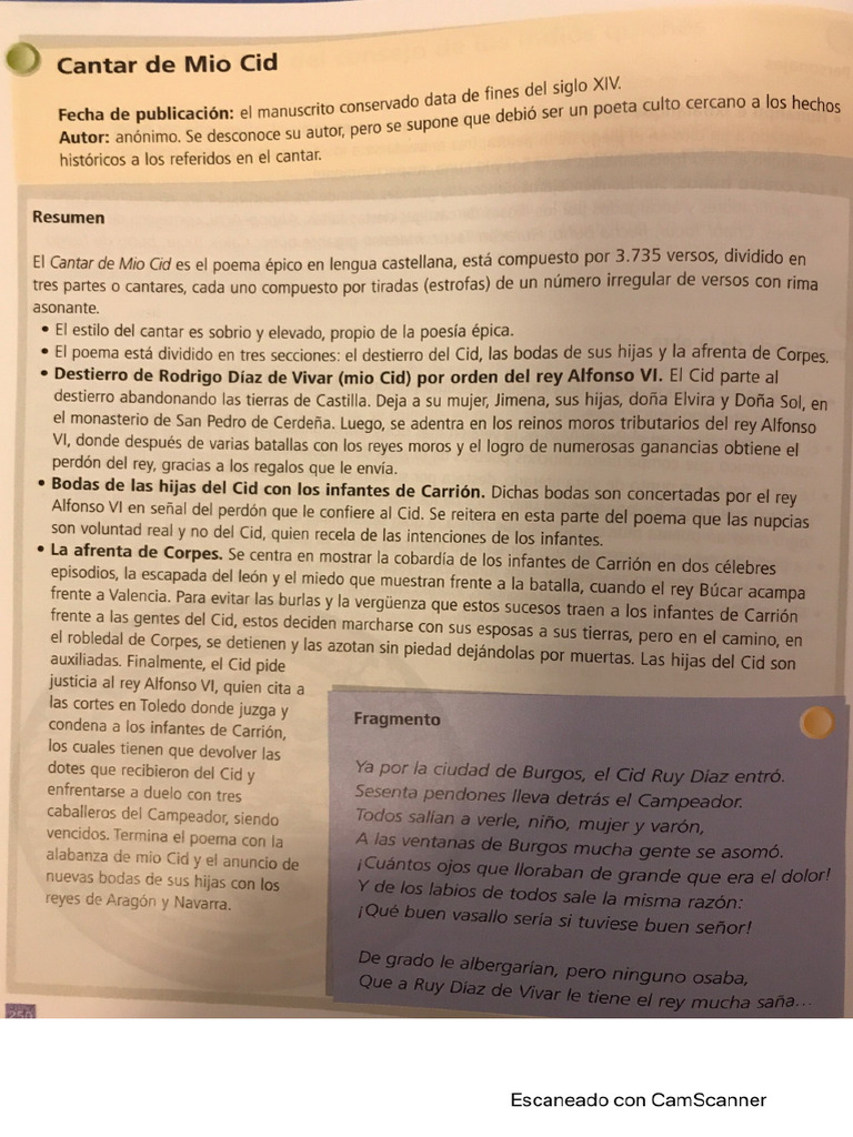 Cantar Del Mío Cid | PDF