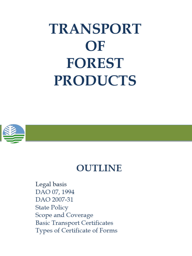 Forest Product Transport Guidelines | PDF | Logging | Forestry