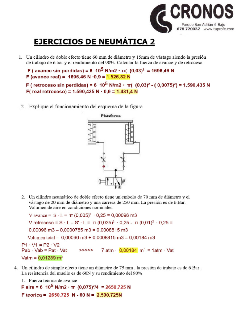 Ejercicios Neumática 1 | PDF