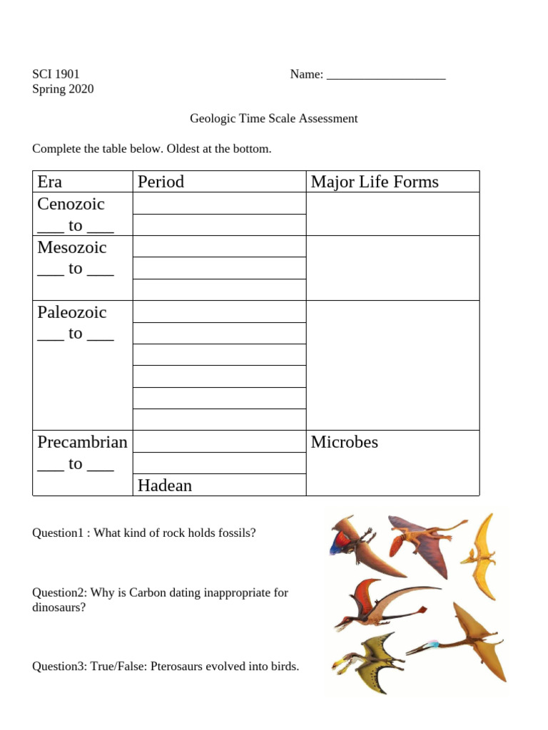 Geologic Time Assessment | PDF