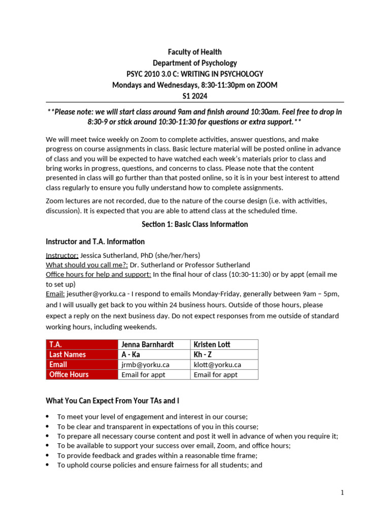 PSYC 2010 C - Summer 2024 | PDF | Critical Thinking | Writing